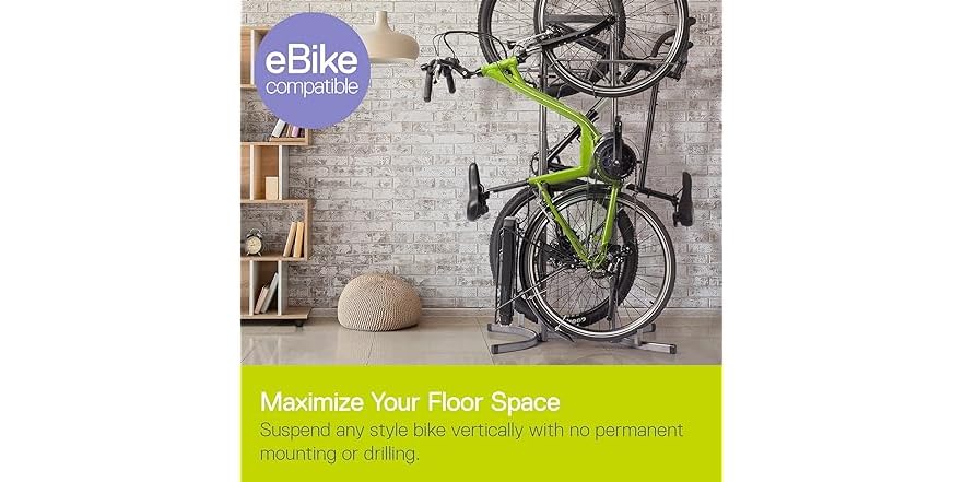 Delta HDRS6200 2 Bike Vertical Storage Rack Gray