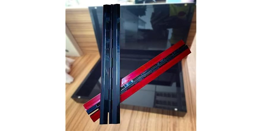 2 Pieces Piano Hinge Acrylic Black Hinge