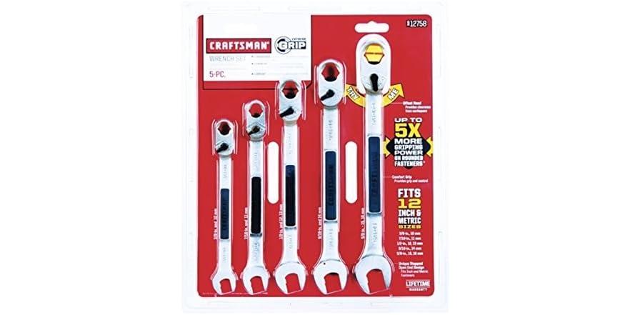 Craftsman 5-Piece Extreme Grip Wrench Set