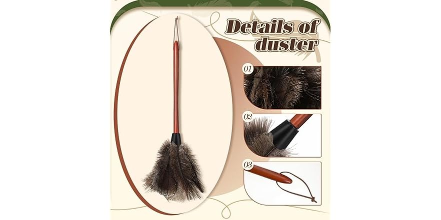 3 PC Long Handle Feather Duster Set