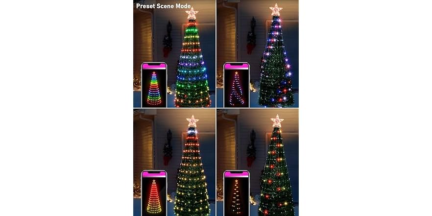 Probro 5Ft Collapsible Christmas Tree Lights