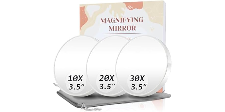 6 Pack Magnifying Mirror 10X & 20X & 30X