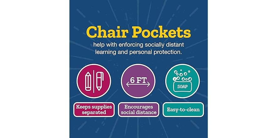 Really Good Stuff Store More Deep-Pocket Chair Pockets