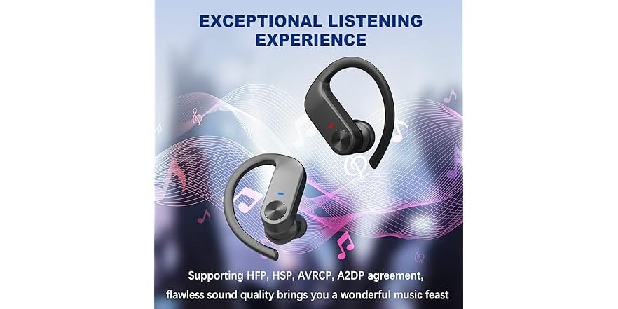 LASUNEY Wireless Earbuds - Dark Black