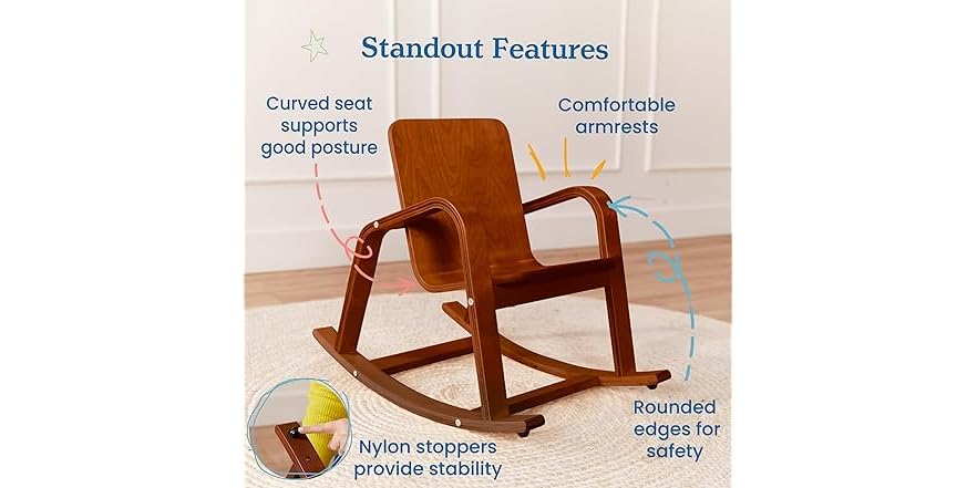 ECR4Kids Bentwood Rocking Chair
