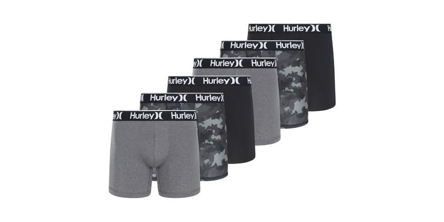 Hurley Men's 6PK Regrind Boxer Briefs