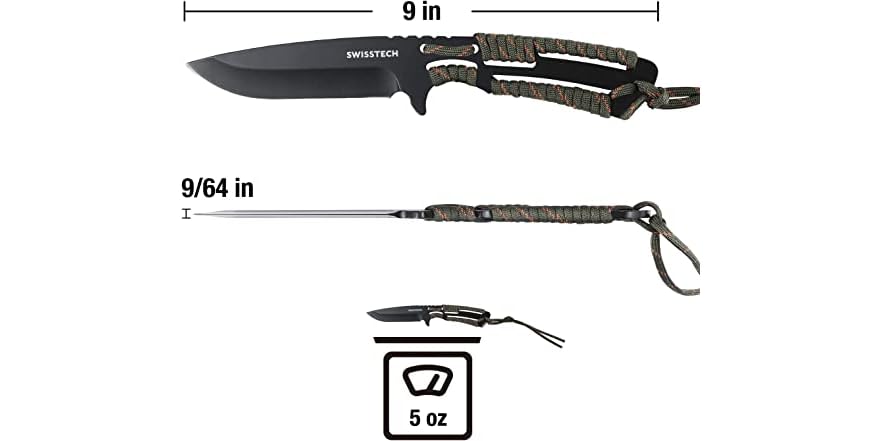 SWISS+TECH 3-Piece Fixed Blade knife
