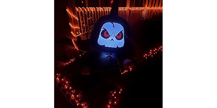 Sunnydaze Skeleton Grim Reaper Inflatable