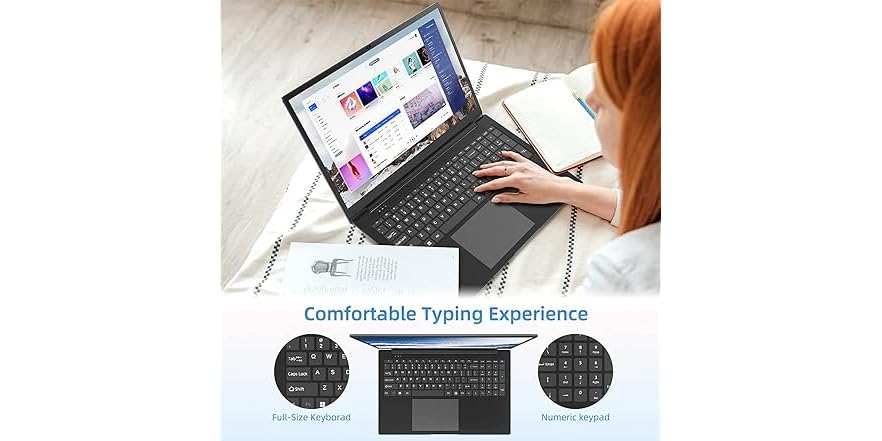 SGIN 17 Inch Laptop, Laptops with IPS Display, 4GB RAM 128GB SSD ...