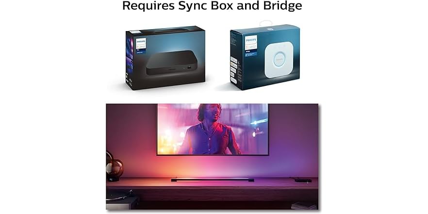 Philips Hue Compact Smart Light Tube, Black