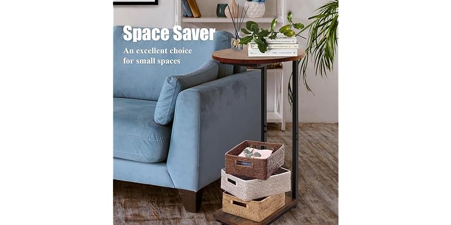 Handwell C-Shaped End Table