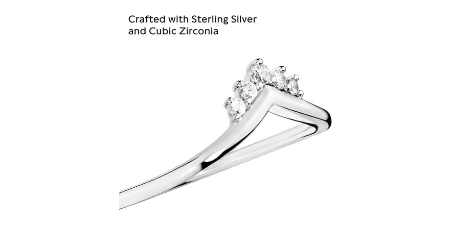 Pandora US-6 Tiara Wishbone Ring Silver