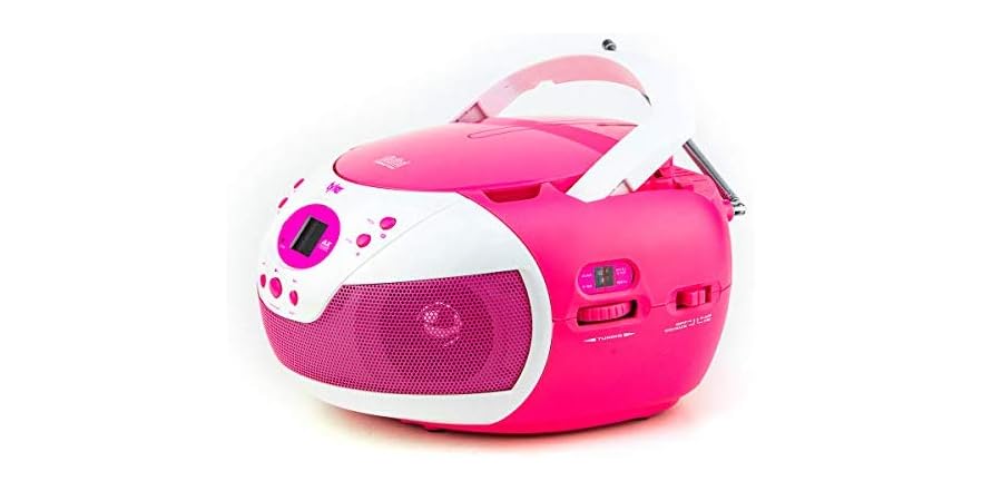 Tyler Portable Neon Pink Stereo CD Player