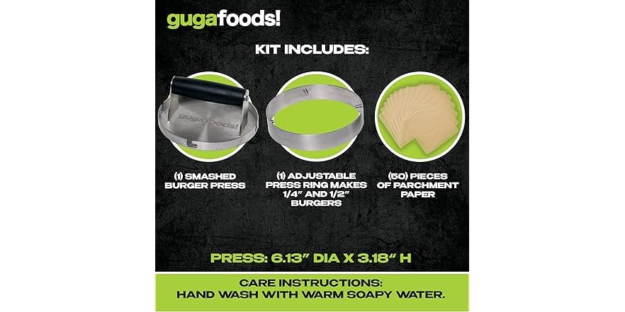 Guga Foods- Adjustable Burger Press