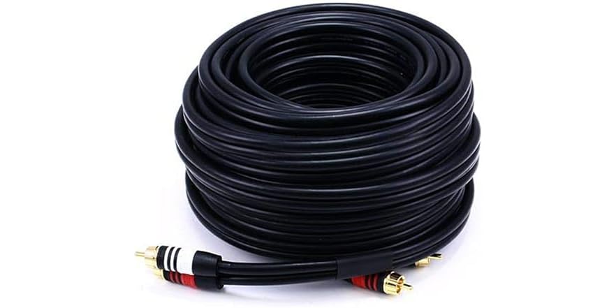 Monoprice 1.5ft Premium 2 RCA Plug/2 RCA Plug M/M 22AWG Cable
