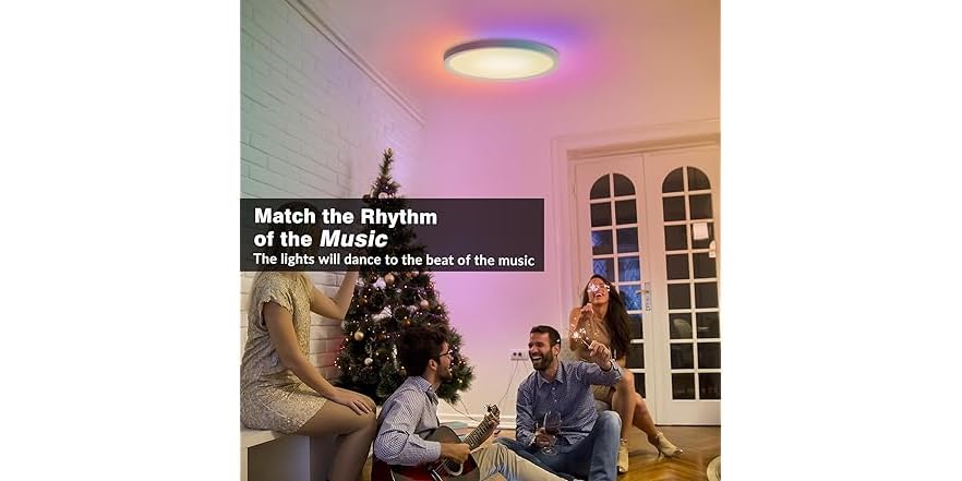 Smart RGB LED Ceiling Light with Remote