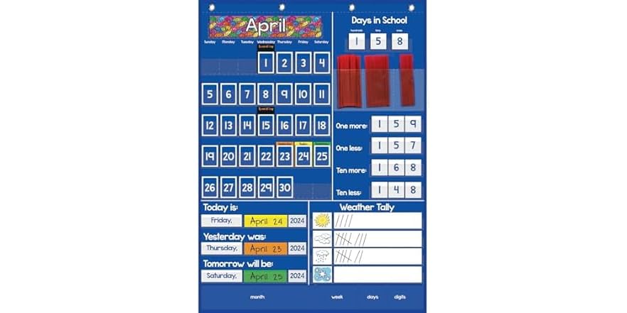 All About Today Pocket Chart - 22" x 30"