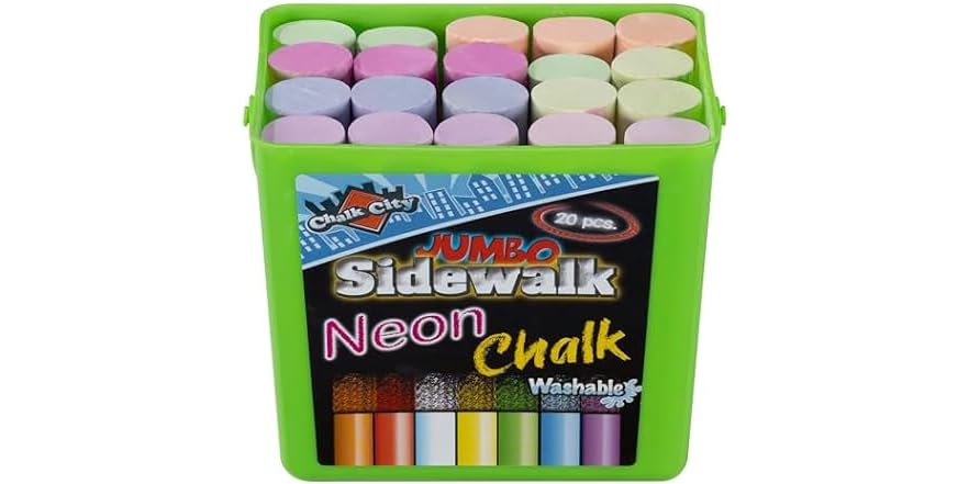 Chalk City Neon Sidewalk Chalk for Kids