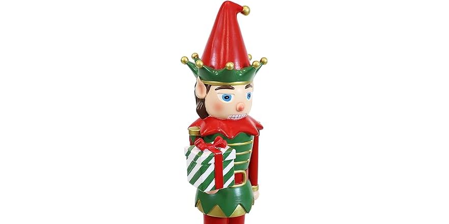 Jingles the Nutcracker Christmas Elf Statue