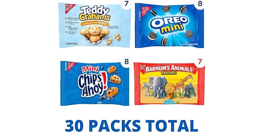 Nabisco Team Favorites Variety Pack 30 Snack Packs