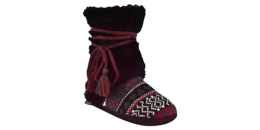 MUK LUKS® Classic Fur Wrap Boot, Black