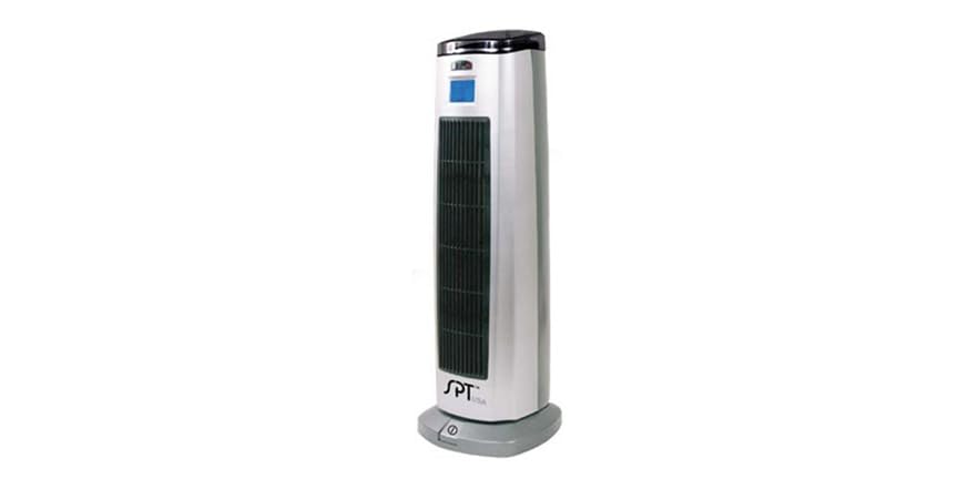 Tower Ceramic Heater with Ionizer Silver