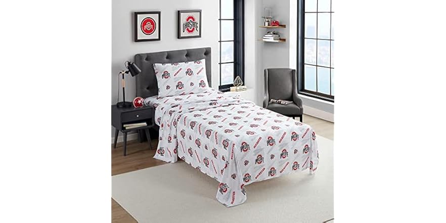 Ohio State NCAA Licensed Sheet Set