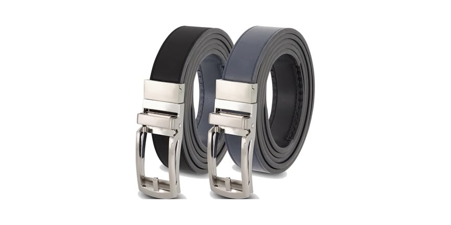 Men's Leather Reversible Ratchet Belt