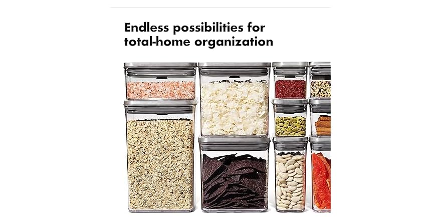 OXO Steel Pop Container, Rectangle Medium 2.7 Qt