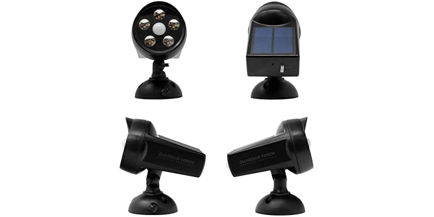Guardian Torch Motion Outdoor Spotlight 2Pk