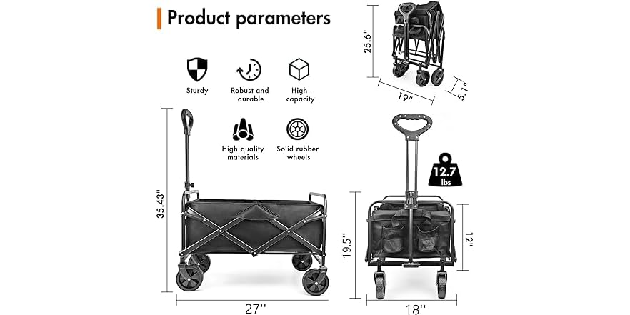 NEOTEC Collapsible-Folding- Wagon Cart