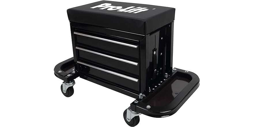 Pro-Lift Mechanic Roller Seat with Tool Box