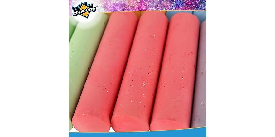Chalk City Glitter Sidewalk Chalk 20 Pcs