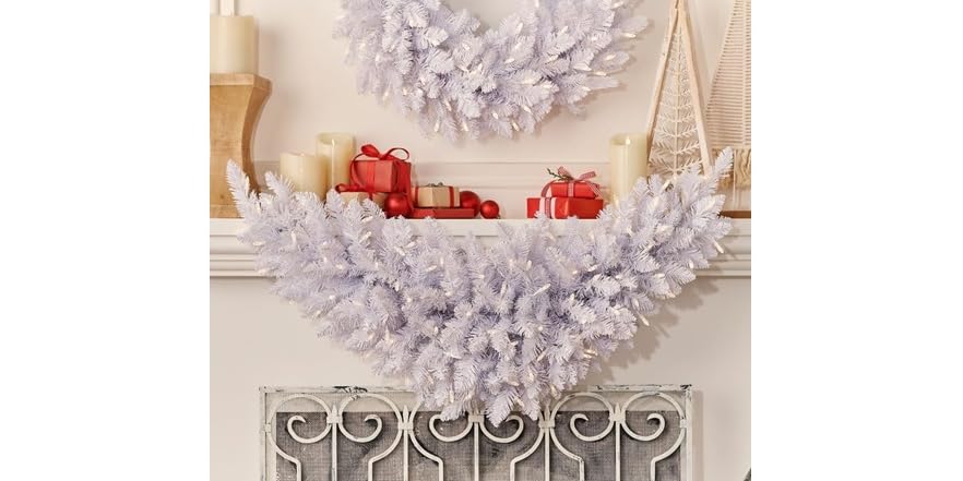 48" White Color Flip Overlit Swag