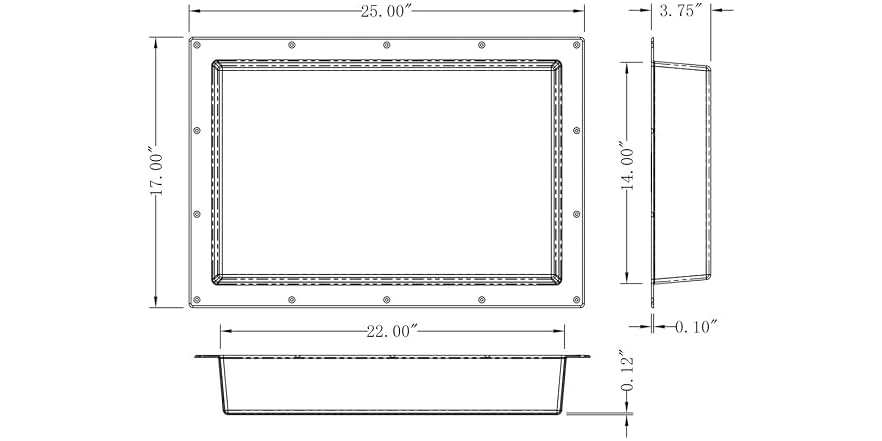 Shower Niche Recessed Single Shelf,
