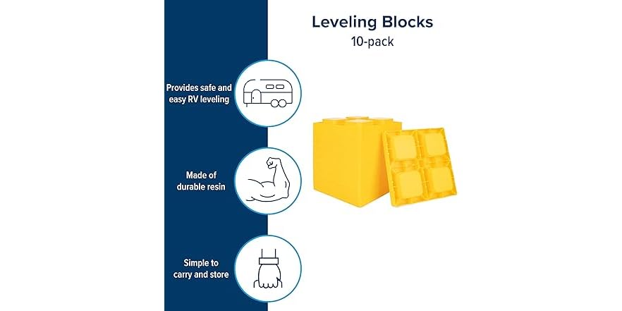Camco RV Leveling Blocks 10-Pack