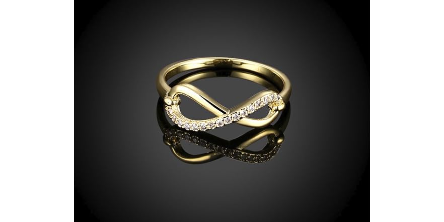 18K Gold Plated Swarovski Infinity Ring