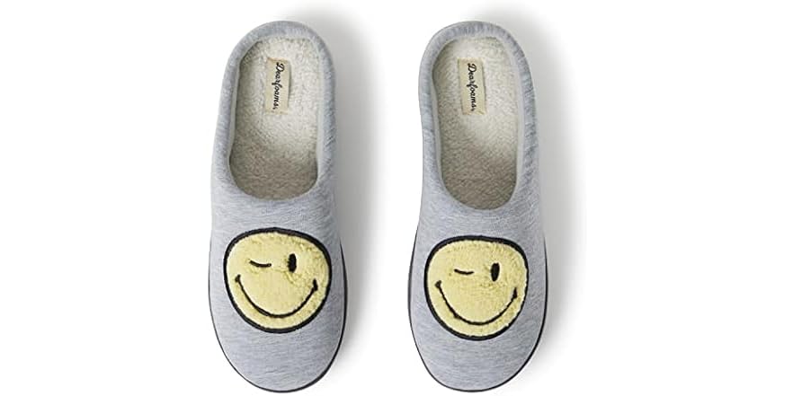 Dearfoams Smile Retro Preppy Slippers