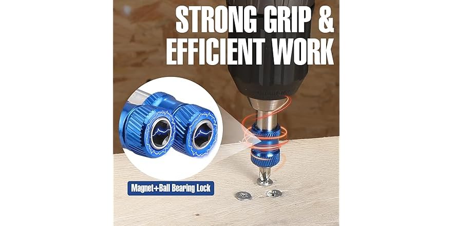 WORKPRO Drill Bit Extension Set, 3Pcs 2-3/8''Magnetic