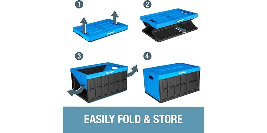 CleverMade 3PK Collapsible Storage Bin 62L