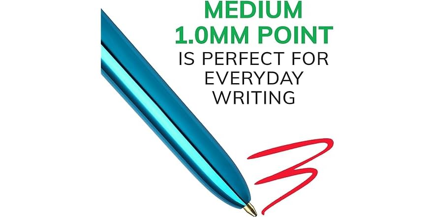 BIC 4 Color Ballpoint Pen, Medium Point