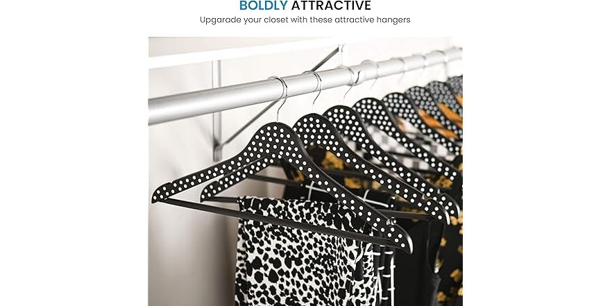 ZOBER Wooden Polka Dot Hangers 10Pk