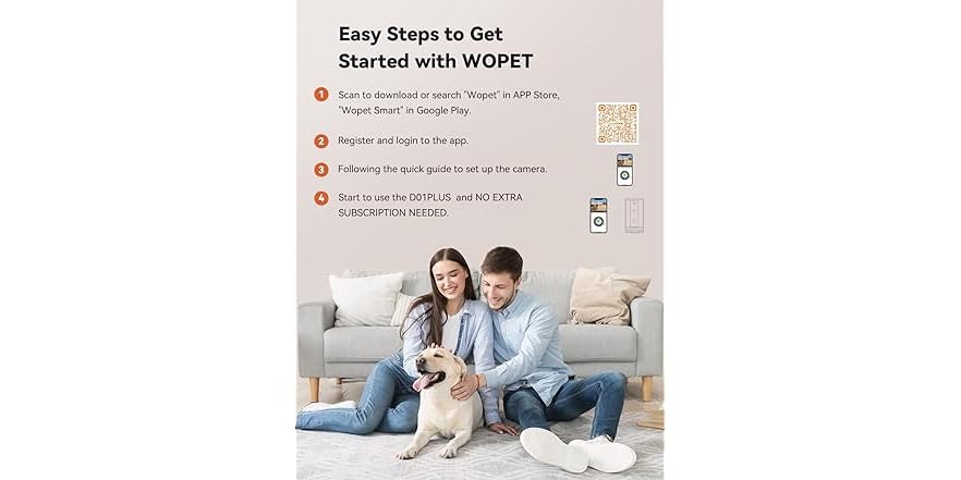 wopet W195 Dog Camera D100 (Open Box)