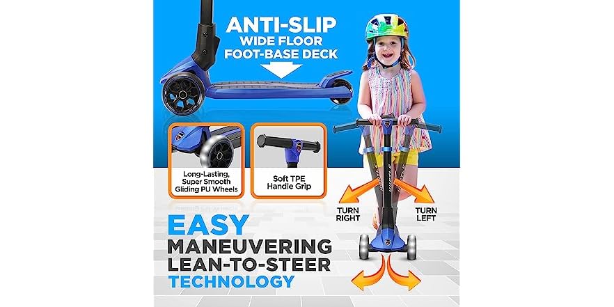 Hurtle 3 Wheeled Scooter for Kids