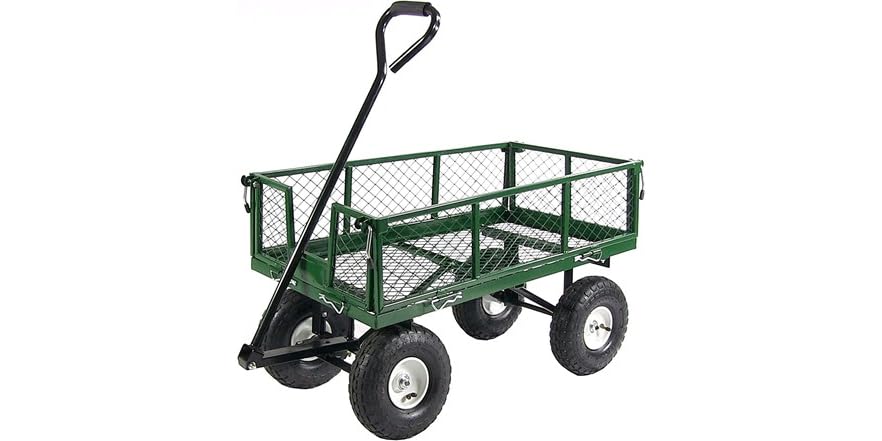 Sunnydaze Utility Cart w/ Removable Side
