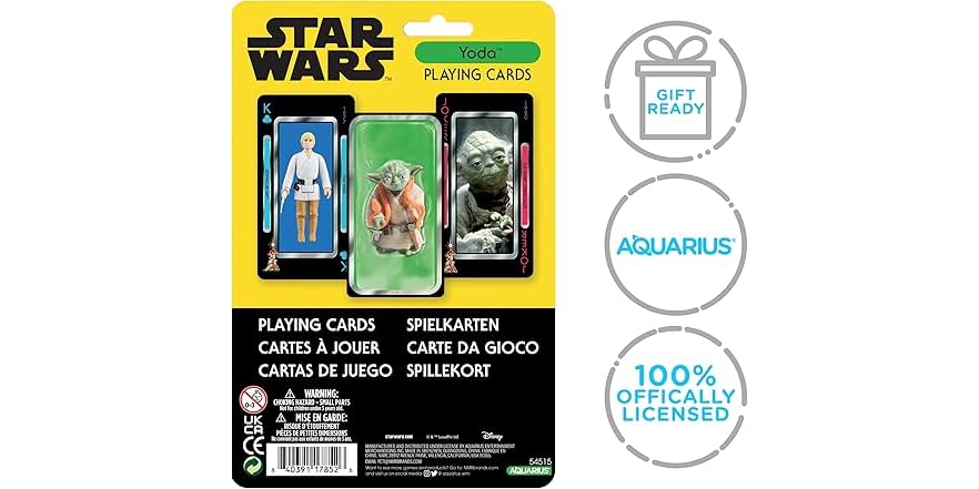 AQUARIUS Star Wars Yoda Premium Playing Cards
