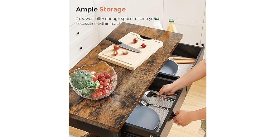 VASAGLE Kitchen Island (Open Box)