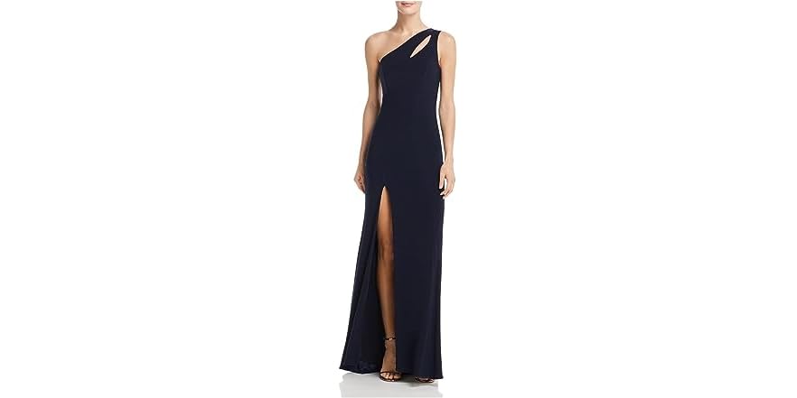 Xscape One-Shoulder Cutout Ity with Fr