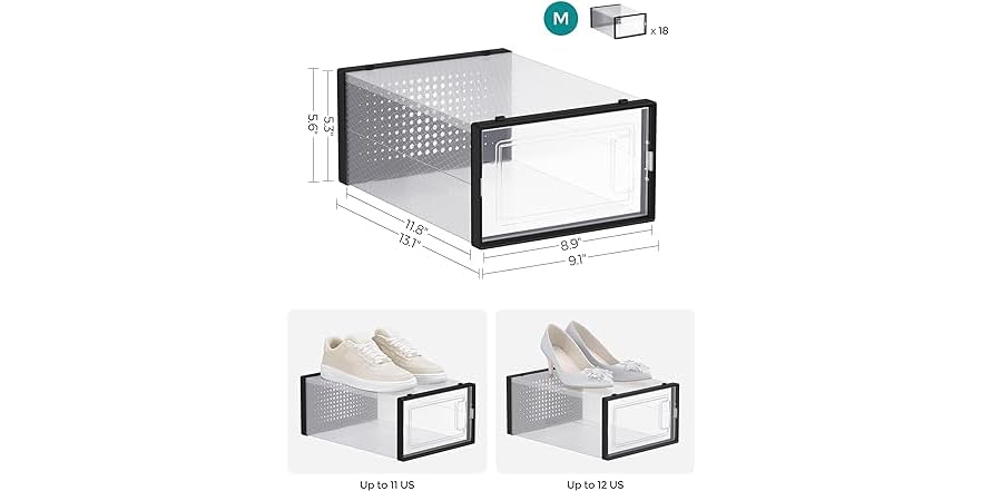 SONGMICS Shoe Boxes