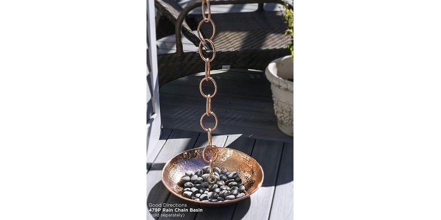 Single Link Copper 8.5 ft. Rain Chain